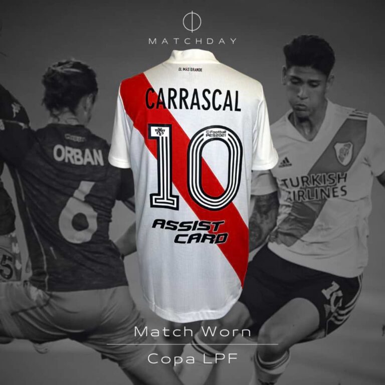 Jorge Carrascal – River Plate – Match worn – LPF 2021 – Matchday ...